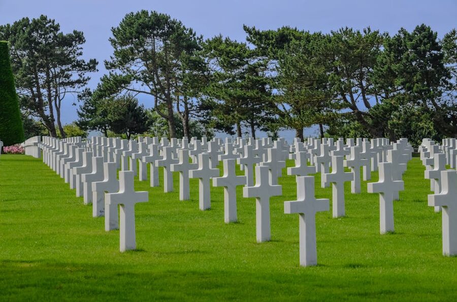 Honoring fallen soldiers at the Normandy American Cemetery in Colleville-sur-Mer