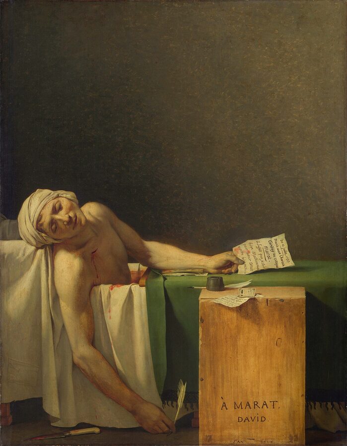 The Death of Marat by Jacques-Louis David, 1793
