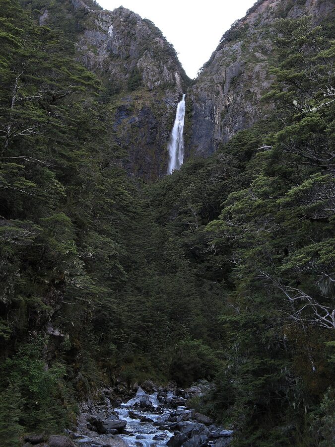 Devil's Punchbowl Falls in Arthur's Pass National Park