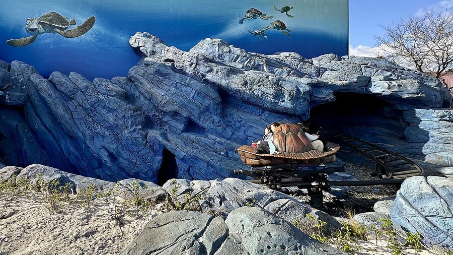 Crush's Coaster in Worlds of Pixar at Disney Adventure World