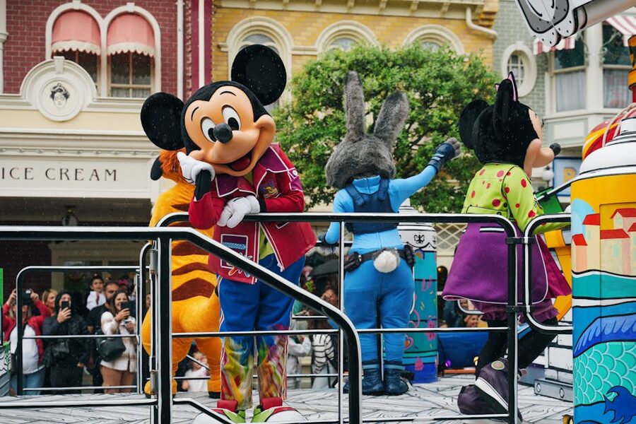 Disneyland Paris parade with Disney characters