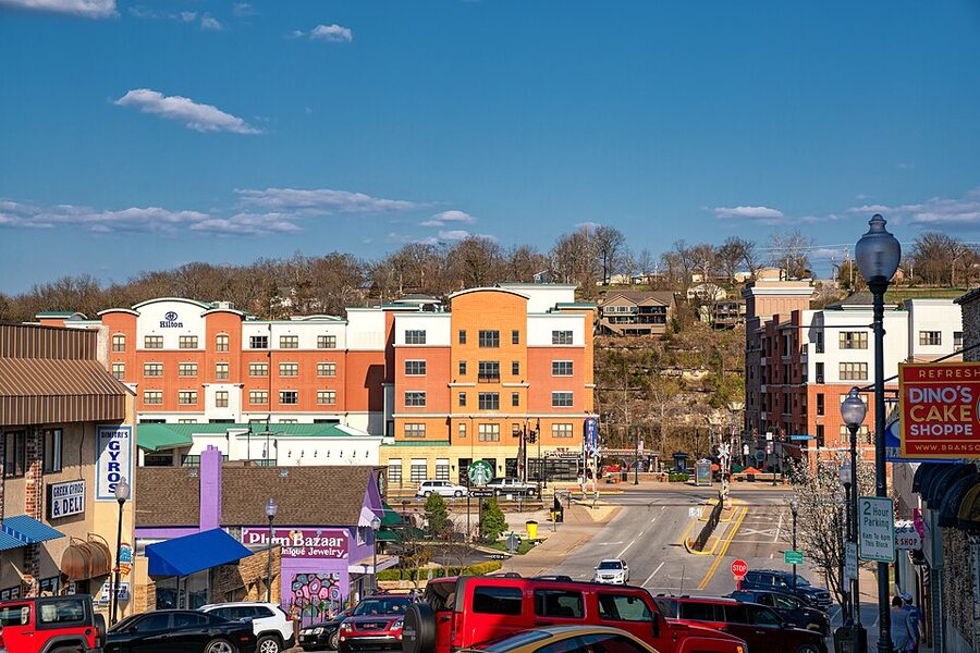Downtown Branson Missouri in spring