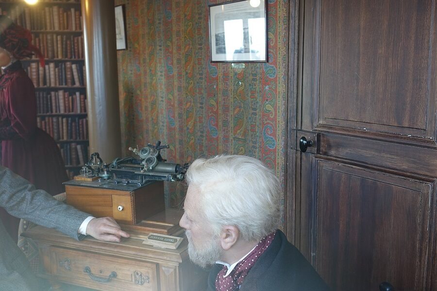 View from the Eiffel Tower summit deck Paris