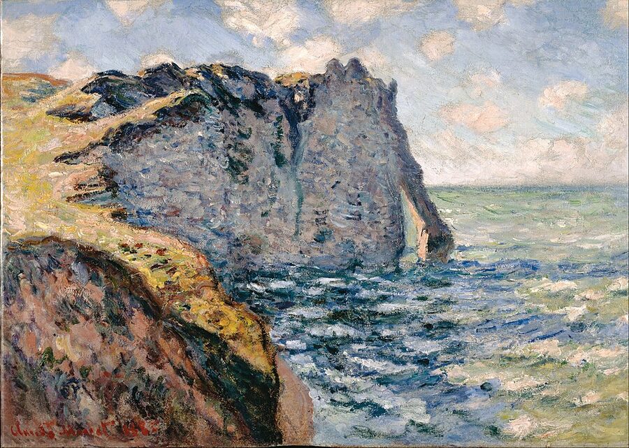 Claude Monet The Cliff of Aval Etretat painting 1885