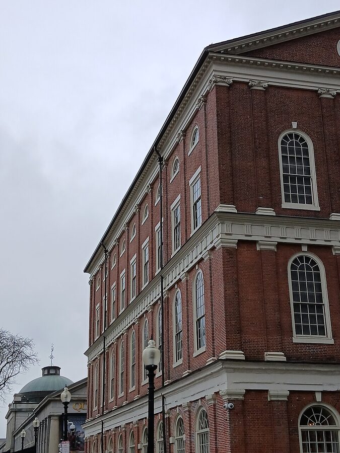 Faneuil Hall exterior in Boston on a sunny day