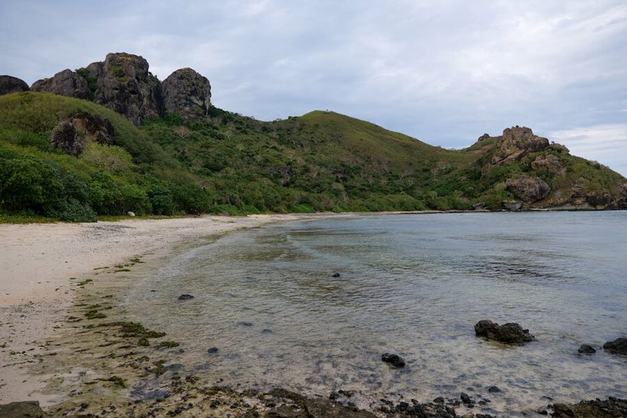 Tropical island beach in Fiji