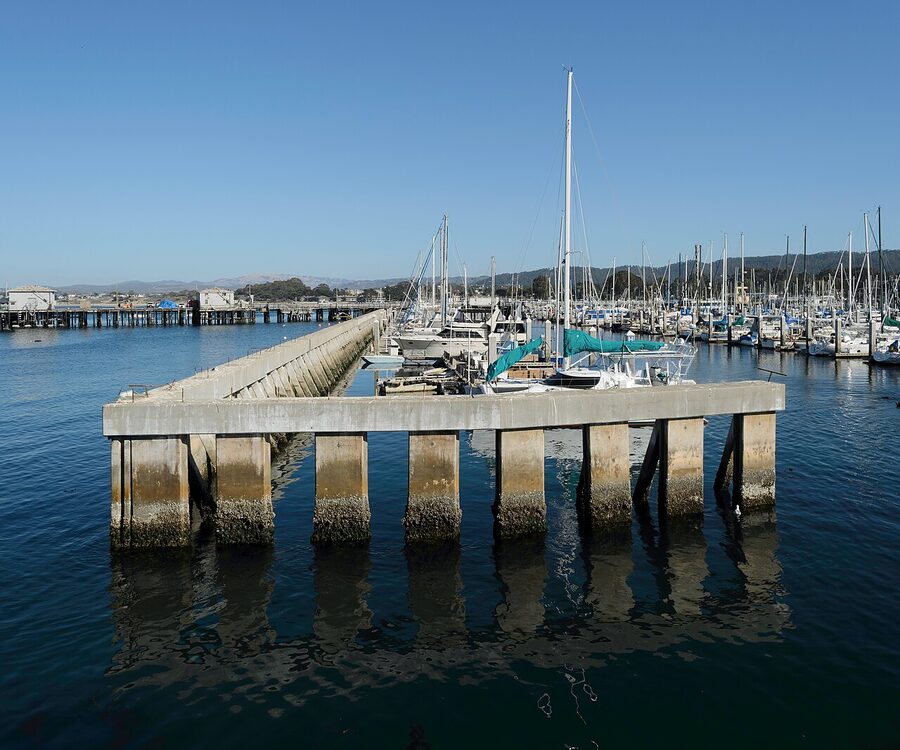 Fishermans Wharf Monterey panorama view