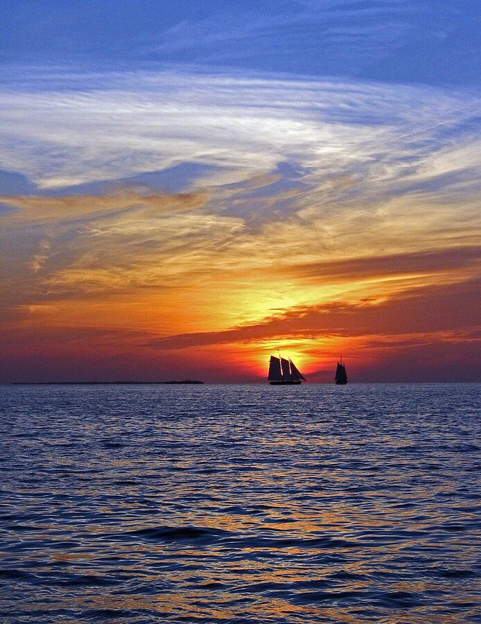 Florida Keys schooner sailing off Key West
