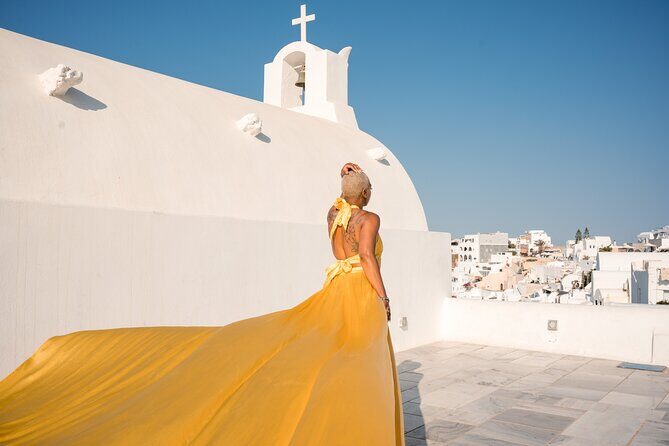 Flying Dress Private Photoshoot Santorini - Dress Selection and Styling