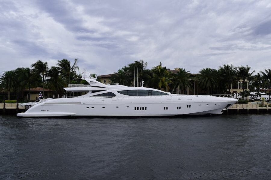 Luxury yacht in Fort Lauderdale marina