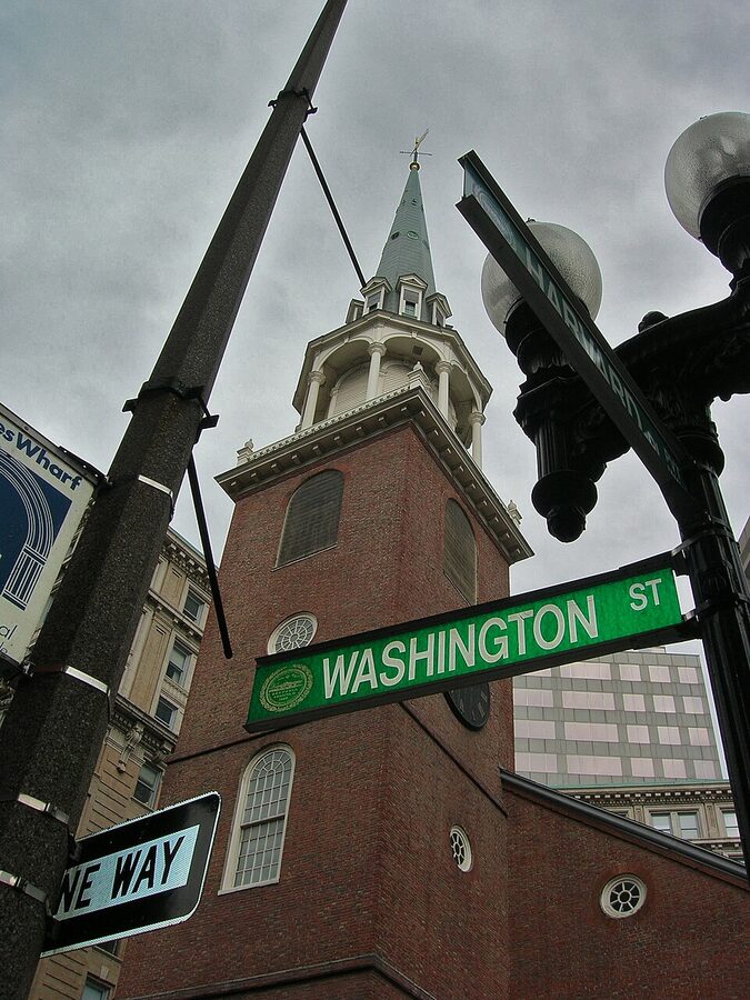 Old South Meeting House exterior Boston Freedom Trail stop