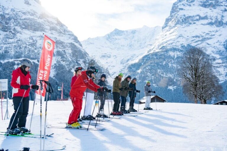 From Interlaken: 8-Hour Skiing in Grindelwald for Beginner's - Equipment and Booking Details