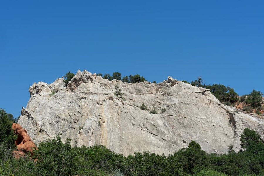 Rocky cliffs at Garden of the Gods Colorado Springs