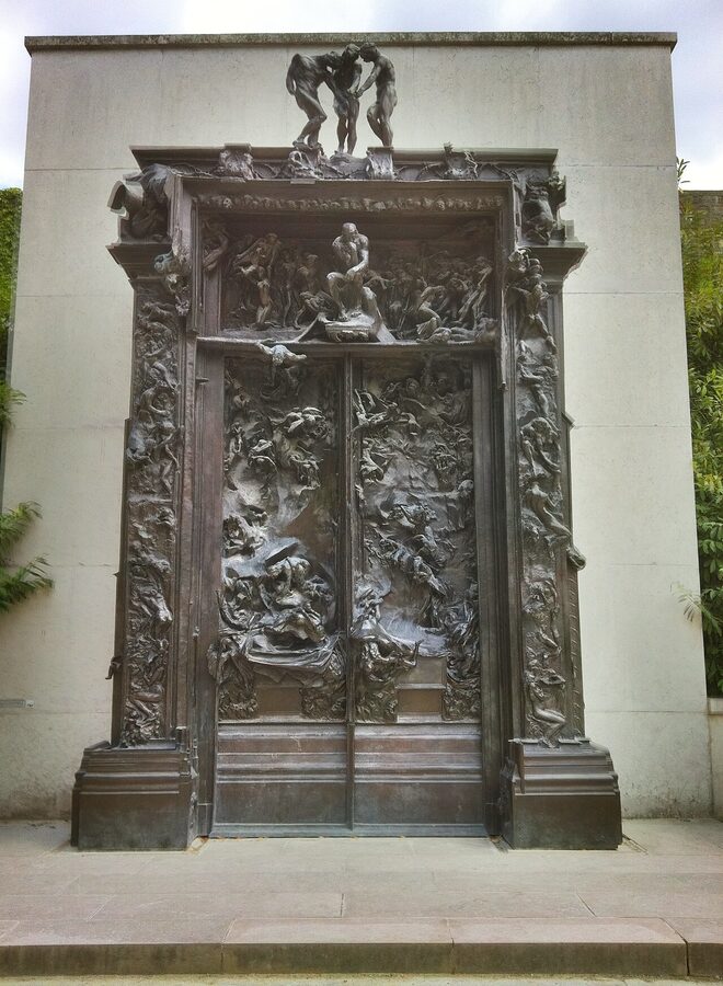 The Gates of Hell by Rodin in the Musee Rodin garden Paris