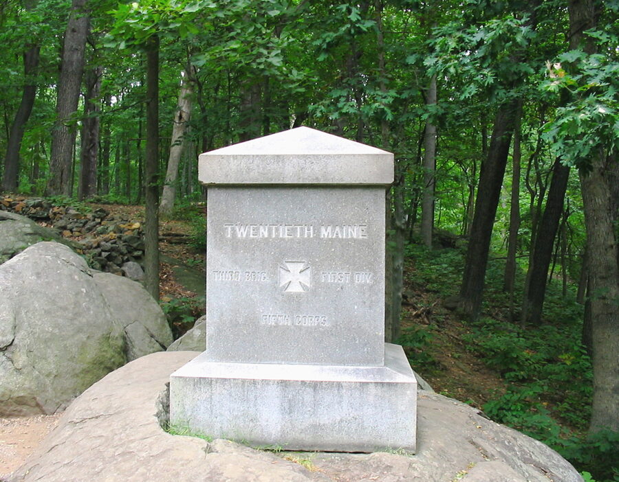 20th Maine Monument at Little Round Top Gettysburg