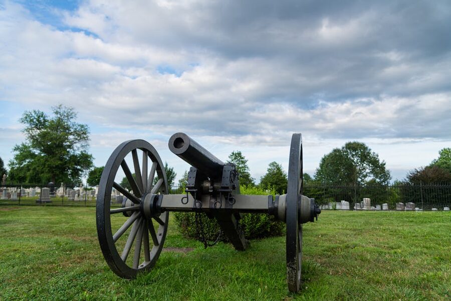 Historic cannon at Gettysburg battlefield