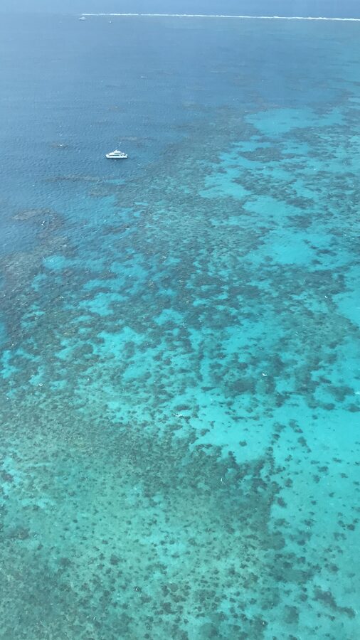 Hastings Reef seen from above off Cairns Australia