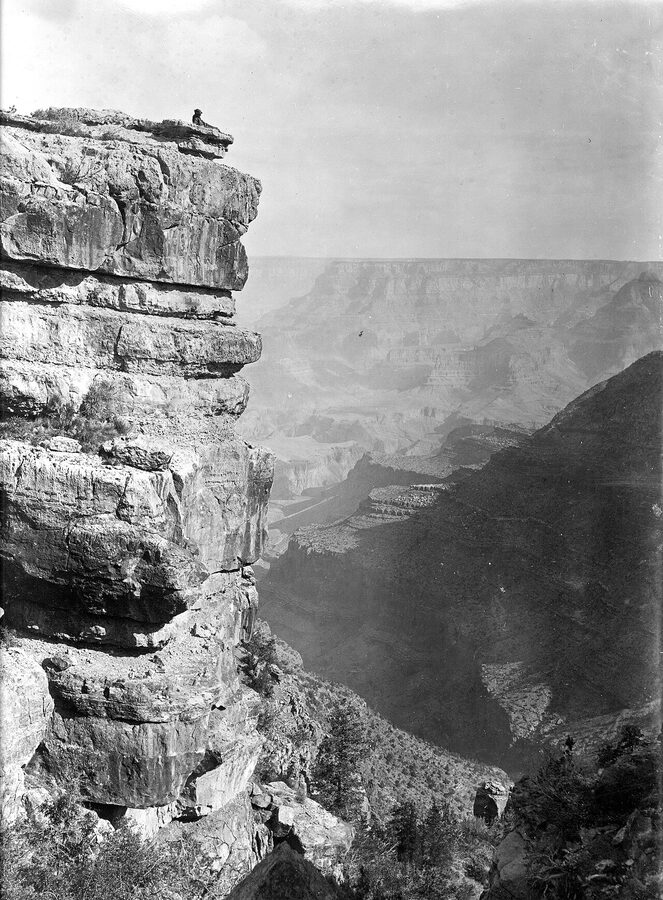 Early visitors lounging at Grand Canyon in 1919 when it became a National Park