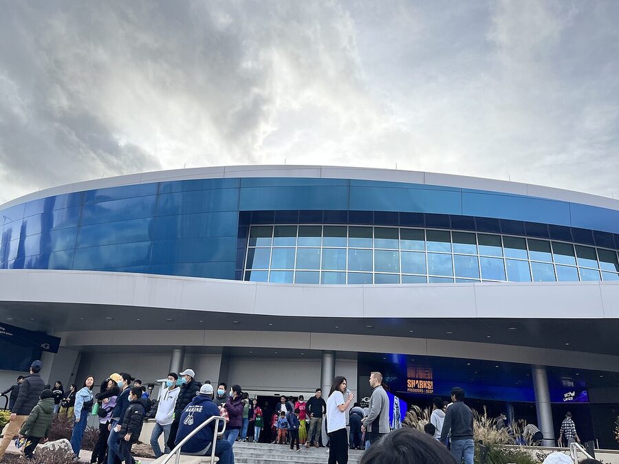 Georgia Aquarium with the World of Coca-Cola in the background at Pemberton Place Atlanta