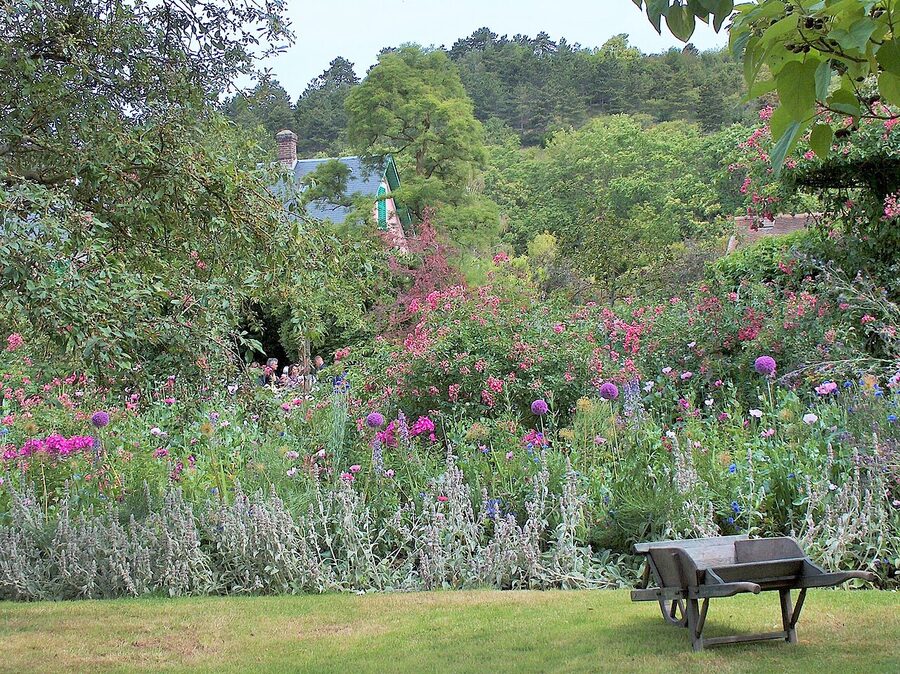 Clos Normand flower garden of Claude Monet at Giverny in full bloom