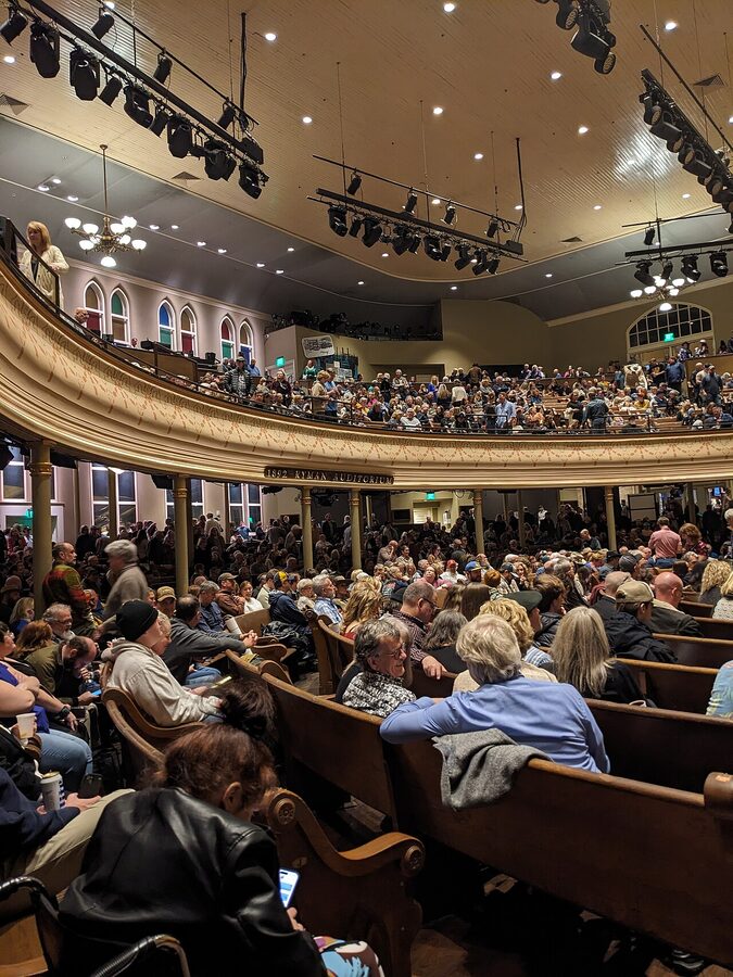 Ryman Auditorium interior in downtown Nashville