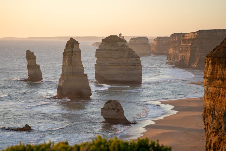 Twelve Apostles at sunset along the Great Ocean Road