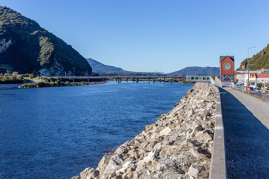 Grey River at Greymouth on the New Zealand West Coast