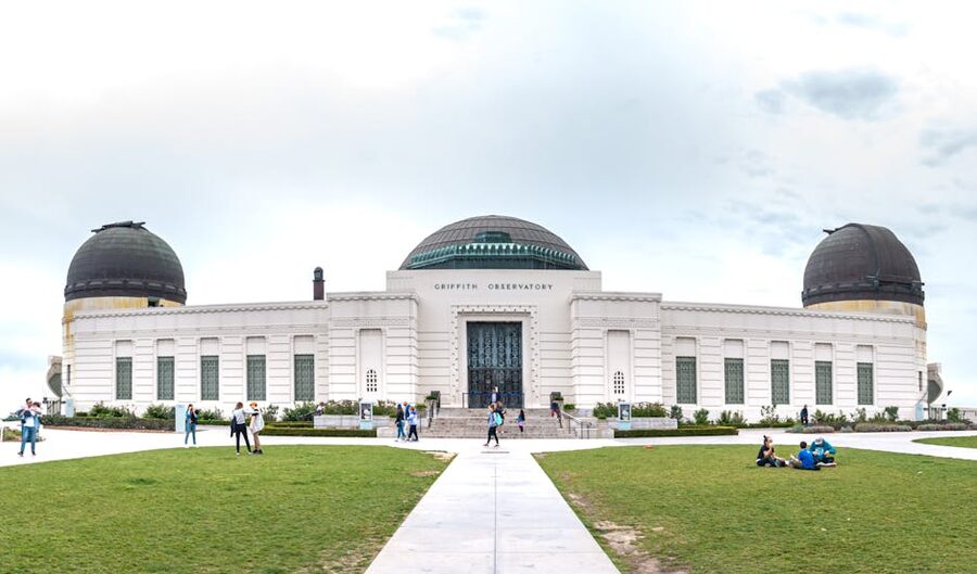 Griffith Observatory Los Angeles with visitors