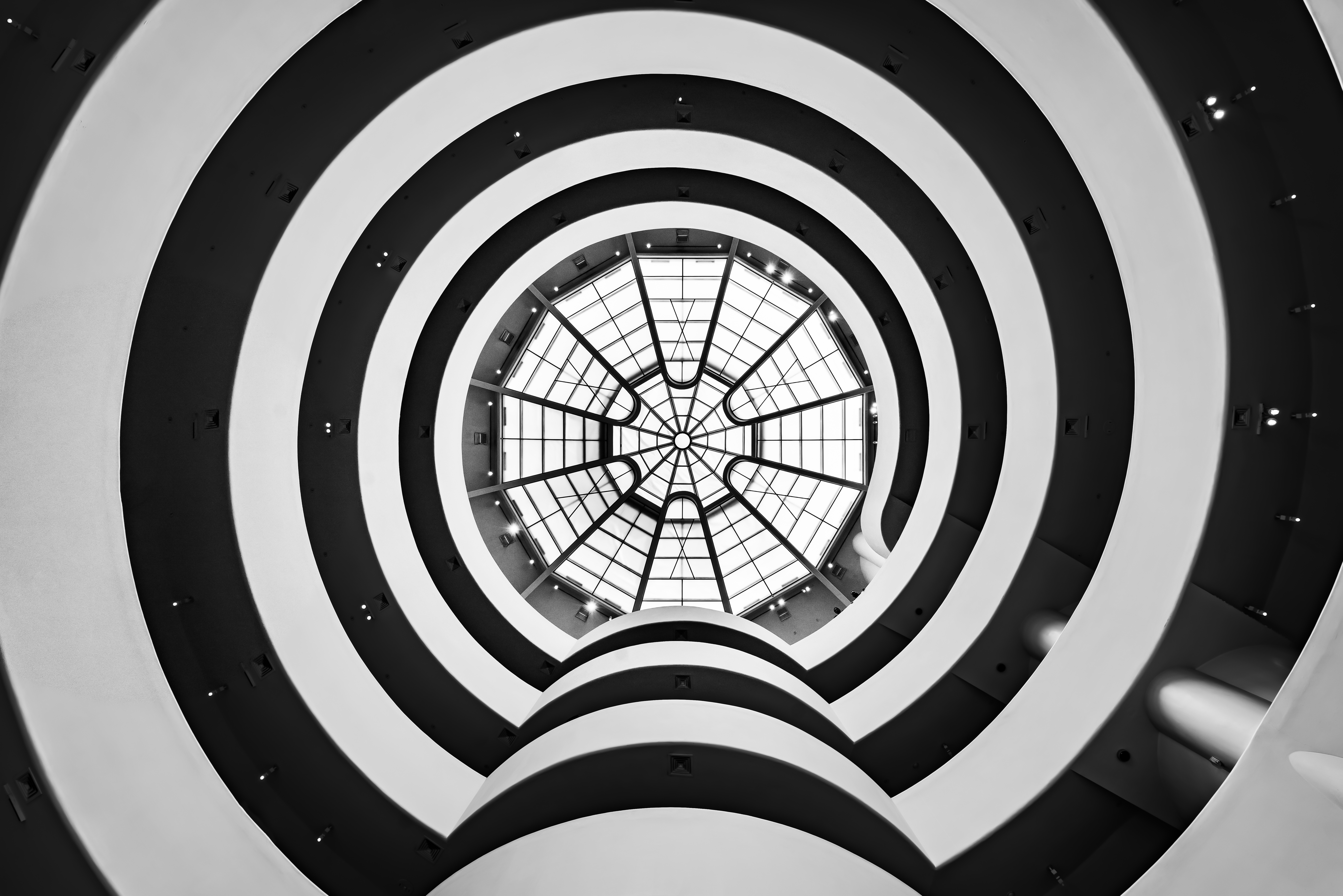 Guggenheim Museum interior skylight spiral