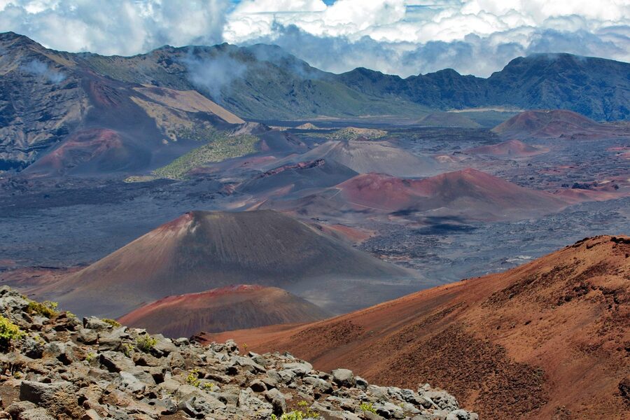 Haleakala crater volcanic landscape on Maui