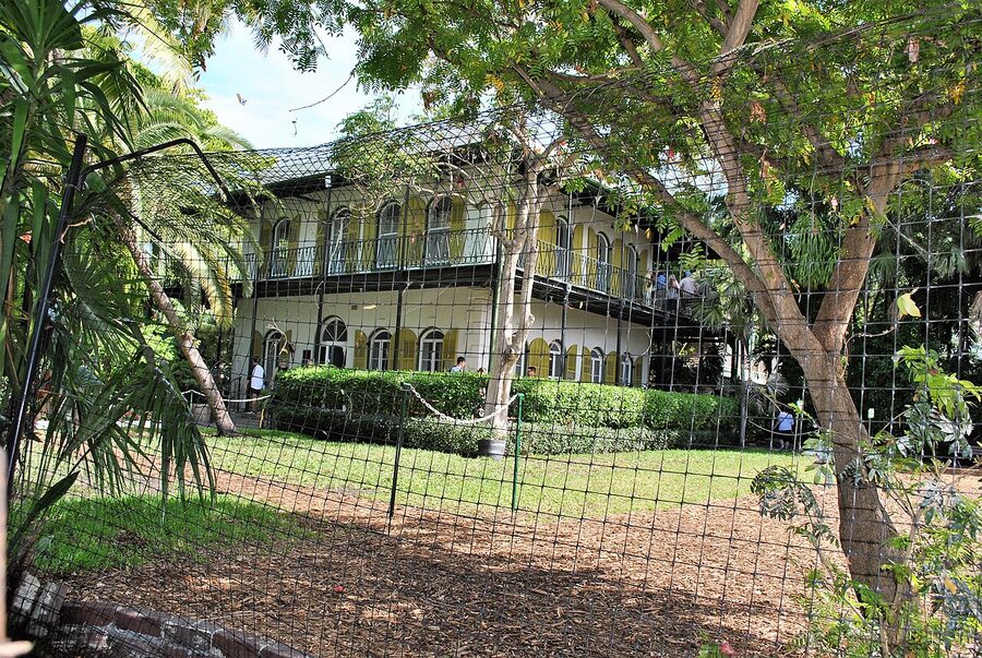Brick gate entrance of the Ernest Hemingway House in Key West