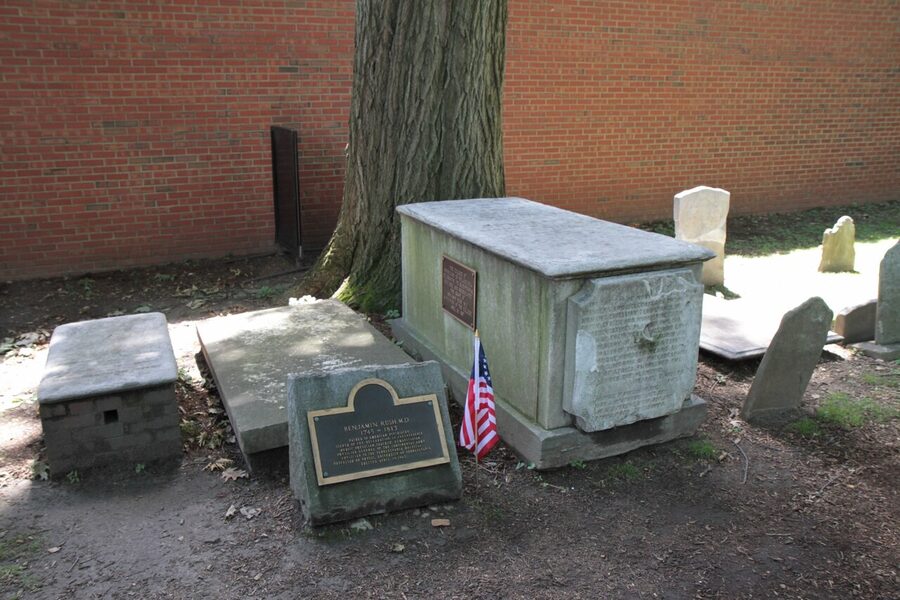 Benjamin Rush tomb at Christ Church Cemetery Philadelphia