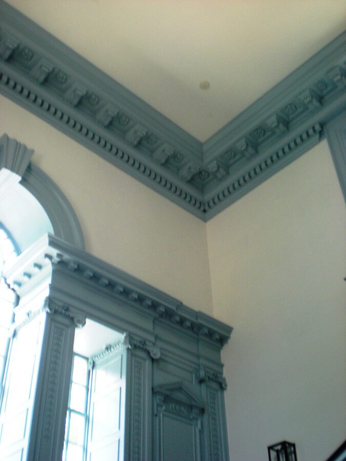 Independence Hall Assembly Room interior with green tables