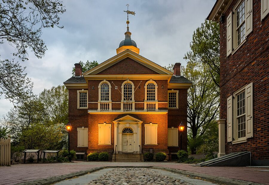 Carpenters Hall red brick Georgian building Philadelphia