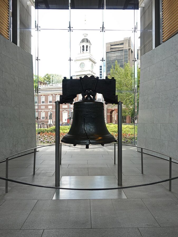 Liberty Bell Philadelphia close up with crack