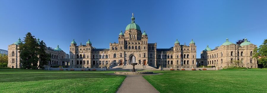 British Columbia Parliament Buildings panorama Victoria BC
