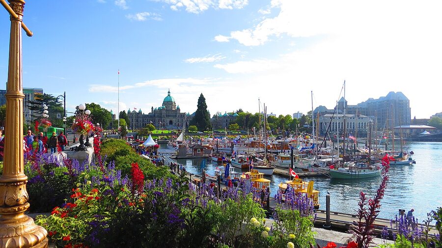 Victoria Inner Harbour causeway downtown BC