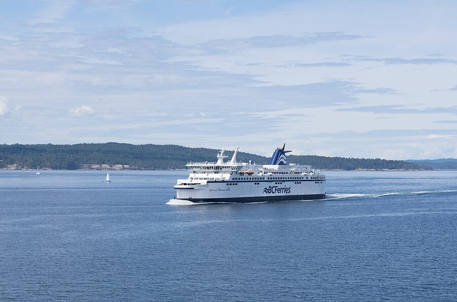 Spirit of Vancouver Island BC Ferry crossing the Salish Sea