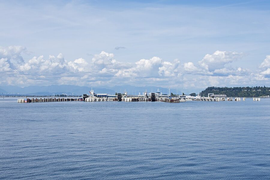 Tsawwassen BC Ferries Terminal loading vehicles for Vancouver Island