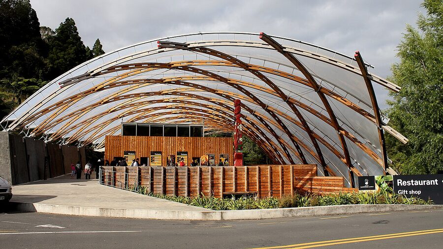 Waitomo Glowworm Caves Visitor Centre exterior architecture