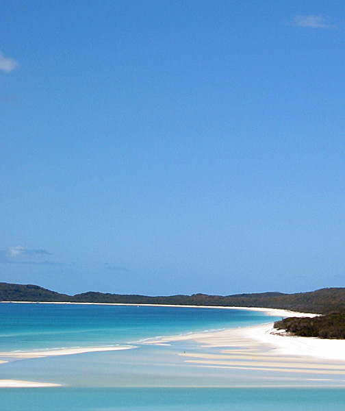 Aerial overview of the Whitsunday Islands group in the Coral Sea