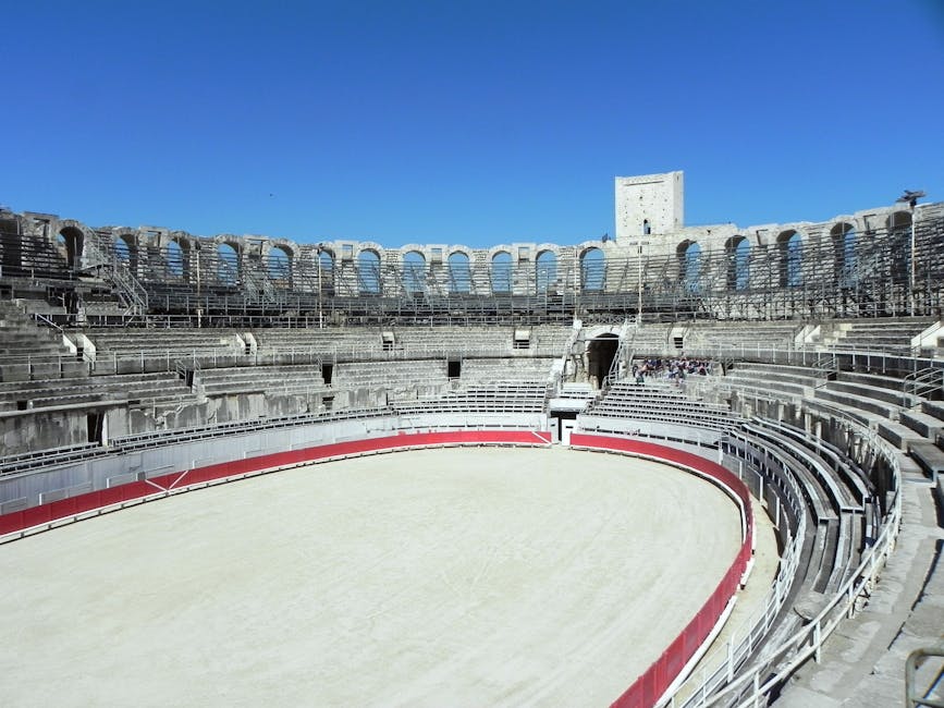 Arles Roman arena historical landmark used for bullfights