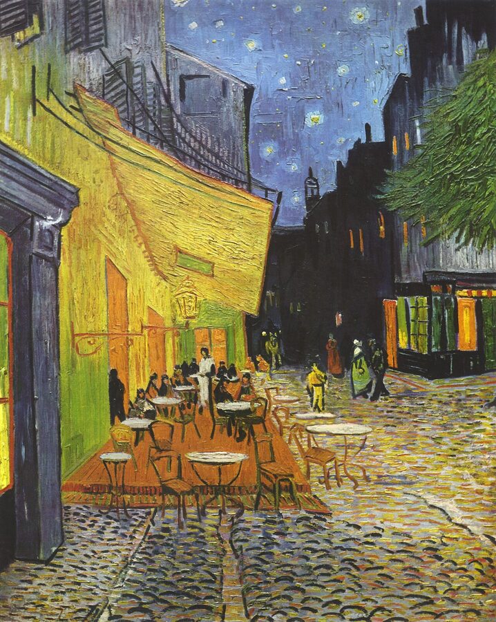 Van Gogh painting Cafe Terrace at Night Place du Forum Arles