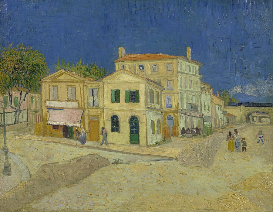 Van Gogh painting The Yellow House Arles 1888