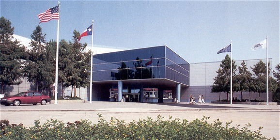 Front entrance of Space Center Houston visitor complex