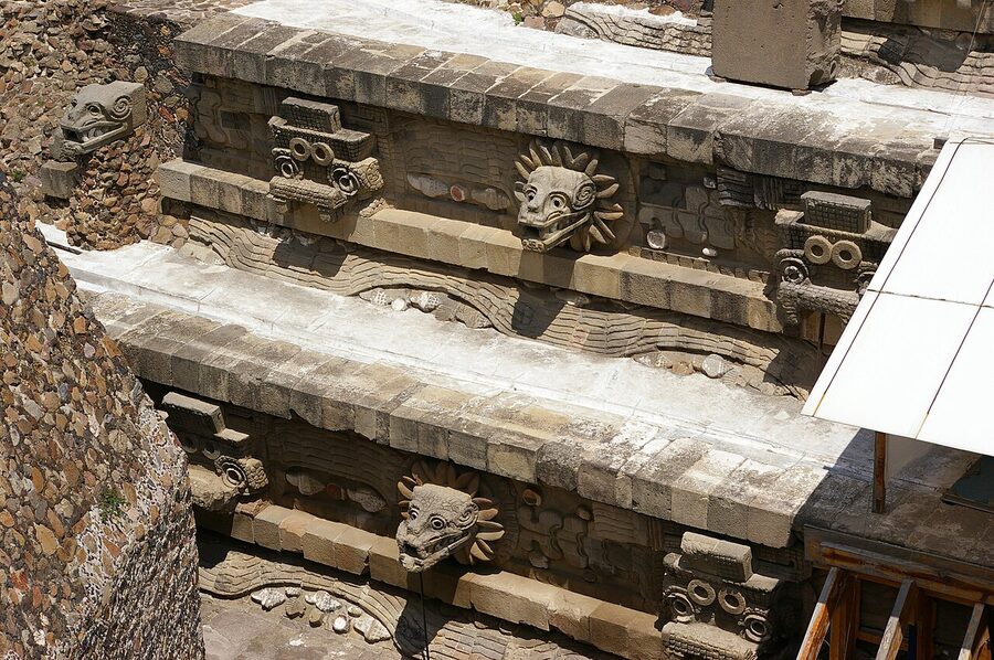 Temple of the Feathered Serpent pyramid at Teotihuacan
