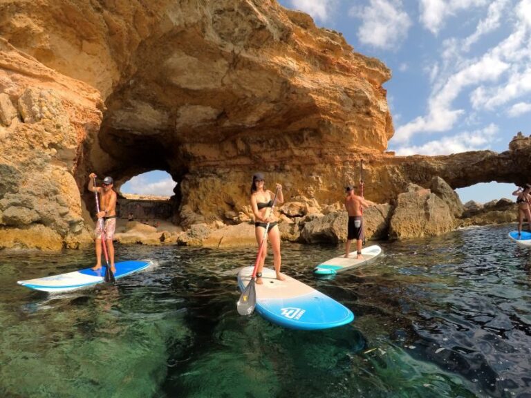 Ibiza: SUP & Snorkel Boat Tour with Caves, Drinks & Photos - Breakdown of the Itinerary