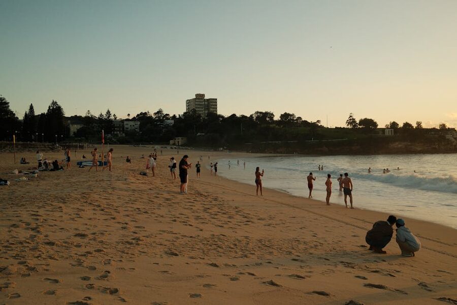 Coogee Beach at sunset, Sydney