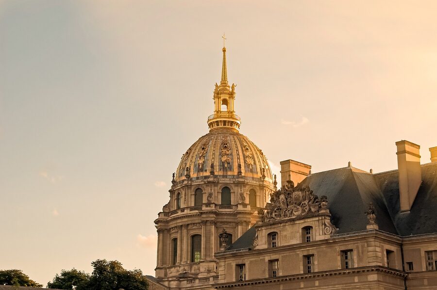 Les Invalides architecture and monument facade Paris