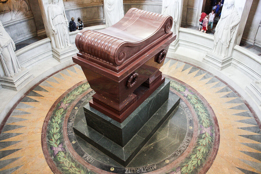 Overhead view of Napoleon's tomb at Les Invalides